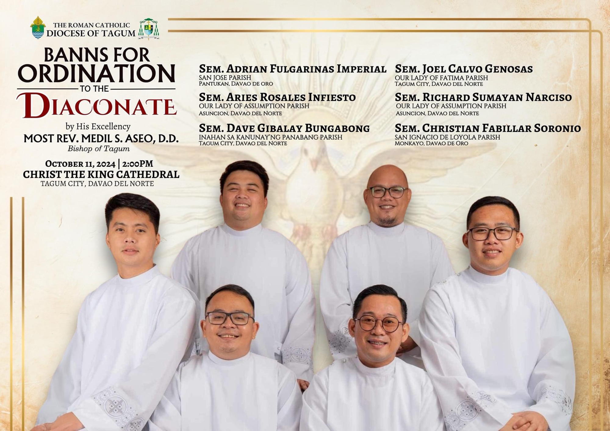 𝐁𝐀𝐍𝐍𝐒 𝐅𝐎𝐑 𝐎𝐑𝐃𝐈𝐍𝐀𝐓𝐈𝐎𝐍 𝐓𝐎 𝐓𝐇𝐄 𝐃𝐈𝐀𝐂𝐎𝐍𝐀𝐓𝐄 - 𝐃𝐈𝐎𝐂𝐄𝐒𝐄 𝐎𝐅 𝐓𝐀𝐆𝐔𝐌